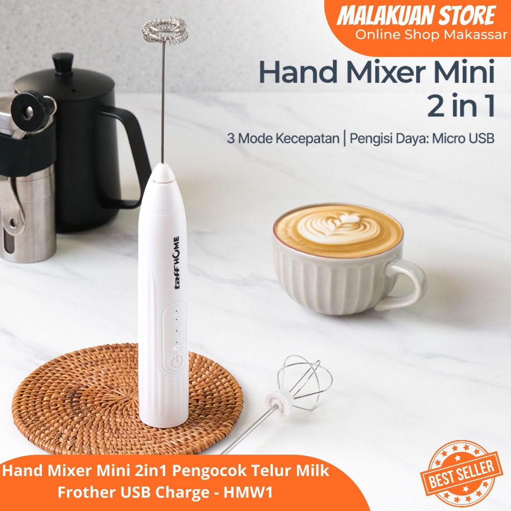 Jual Hand Mixer Mini 2in1 Pengocok Telur Frother USB Charge /Pengaduk ...