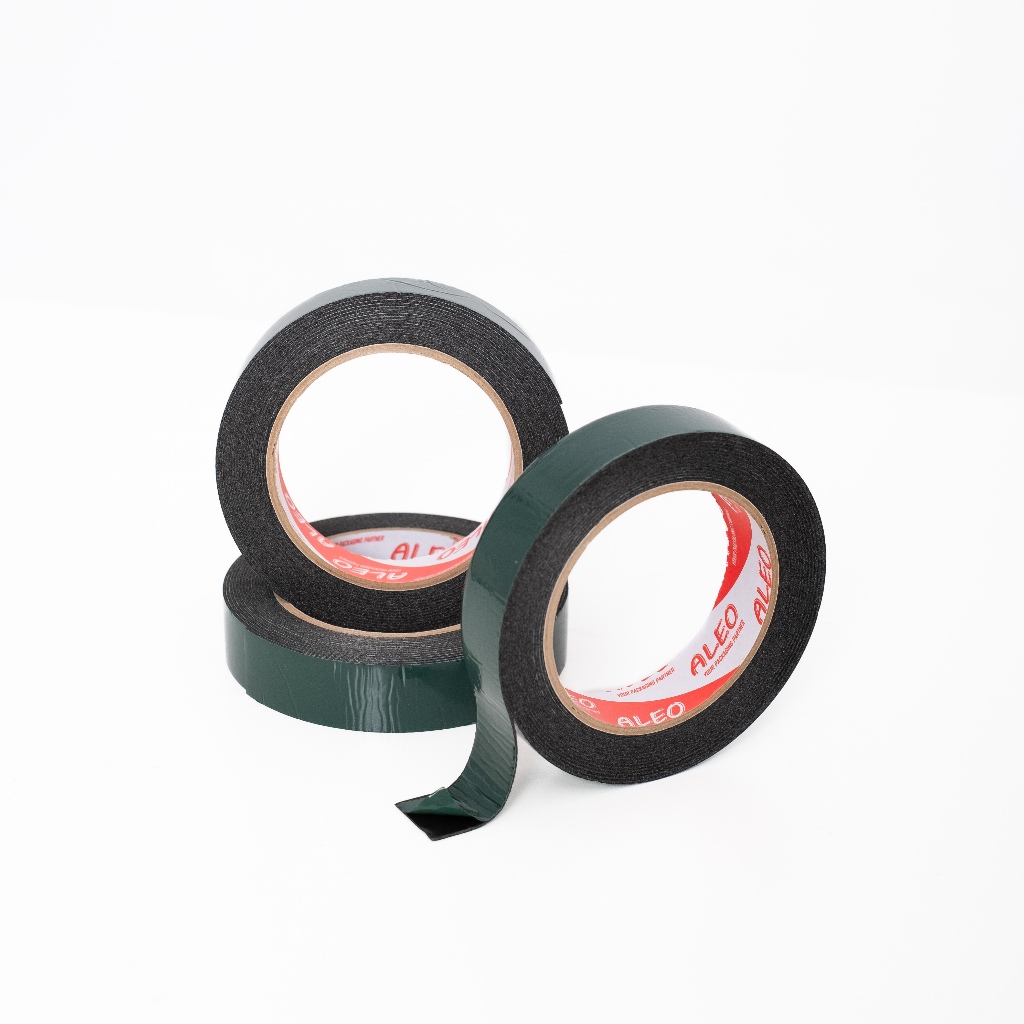 Jual Double Foam Tape Hitam Release Hijau 24mm x 5 Meter ALEO | Shopee ...