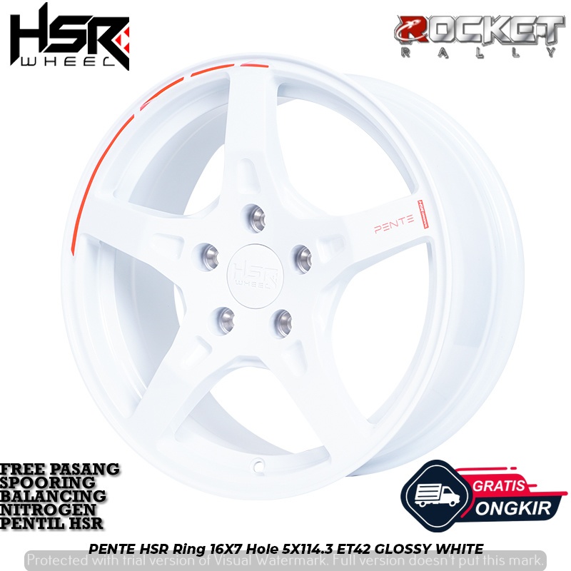 Jual Velg Mobil Racing Palang 5 HSR PENTE Ring 16 Lubang 5X114,3 Buat mobil Ertiga Innova ...