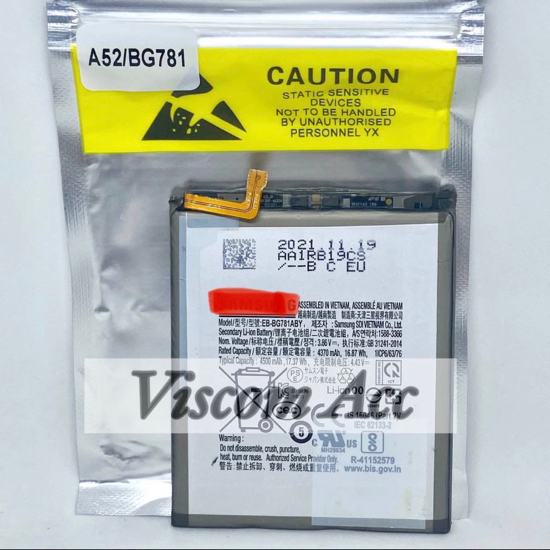 Jual Baterai A52 / S20 Fe original EB- BG781ABY | Shopee Indonesia