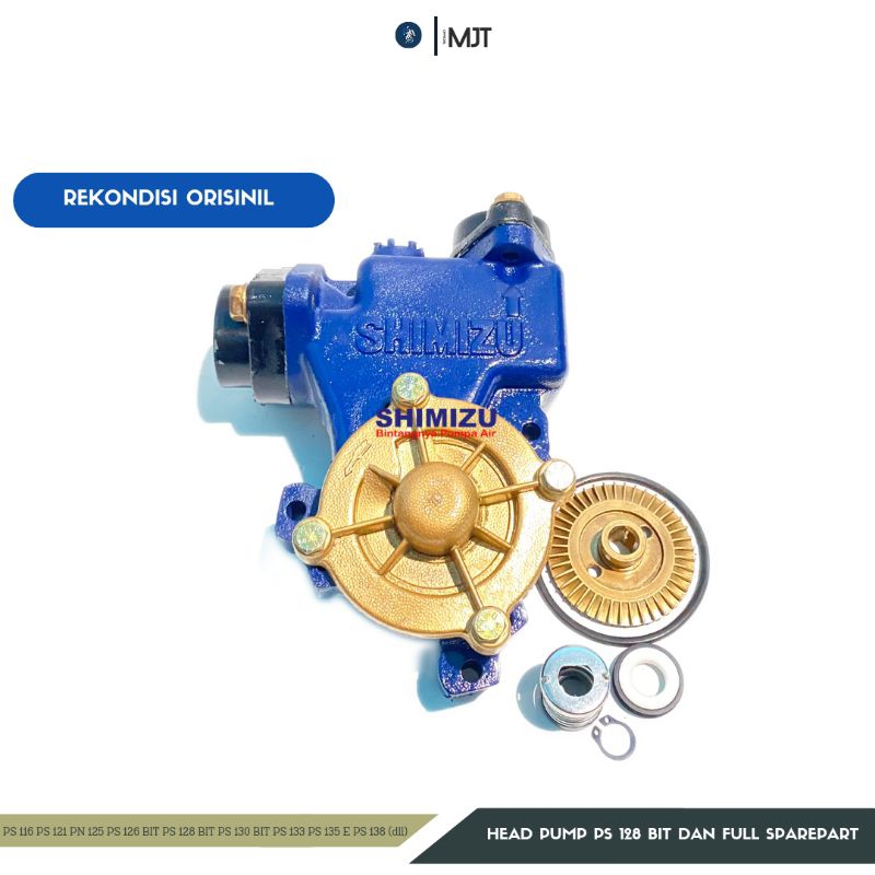 Jual SPAREPART HEAD PUMP KEPALA DEPAN POMPA AIR SHIMIZU PS 128 BIT ...