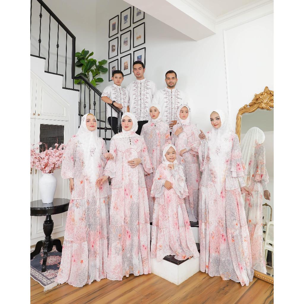 Jual ORIGINAL Sarimbit Keluarga PERMATA RAYA by Eldeena Syari Gamis ...