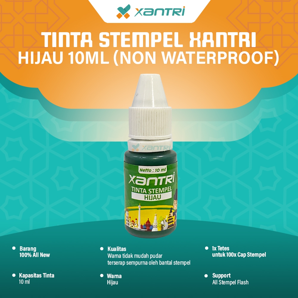 Jual Xantri - Tinta Stempel Stamp Flash Warna Anti Luntur 10 ml Refill ...