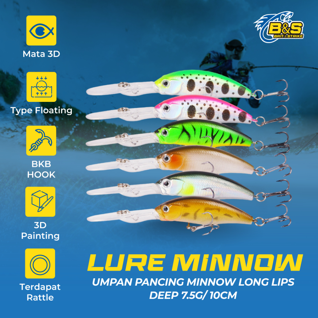 Jual Umpan Pancing 7.5G/10cm UMPAN MINOW LONG LIPS DEEP MN177 | Shopee ...