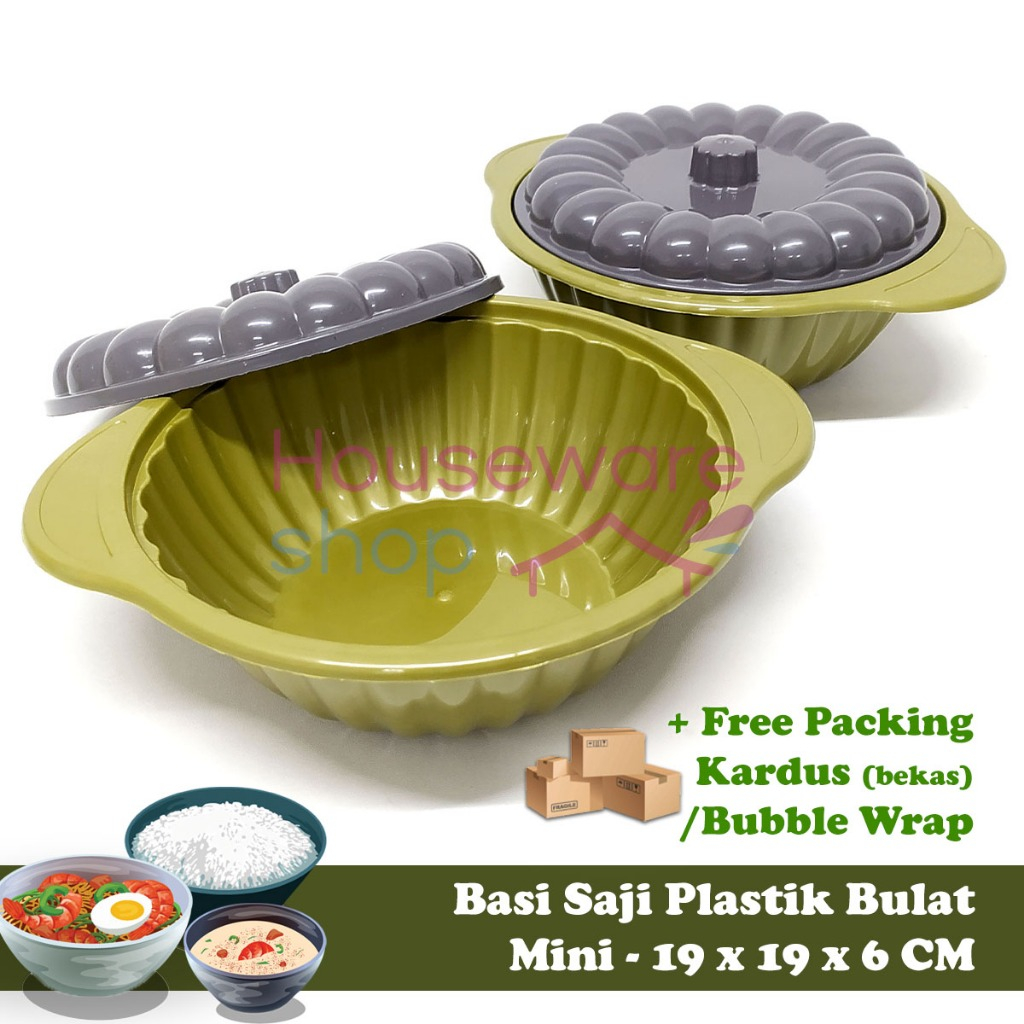 Jual Tempat Saji Mini Plastik / Wadah Makan Bulat - Basi Bulat Miniso ...