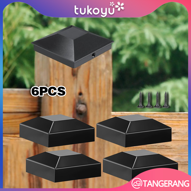 Jual Fence Post Cover for Wood Railing 6pcs/Fence Topper/Fence Post ...