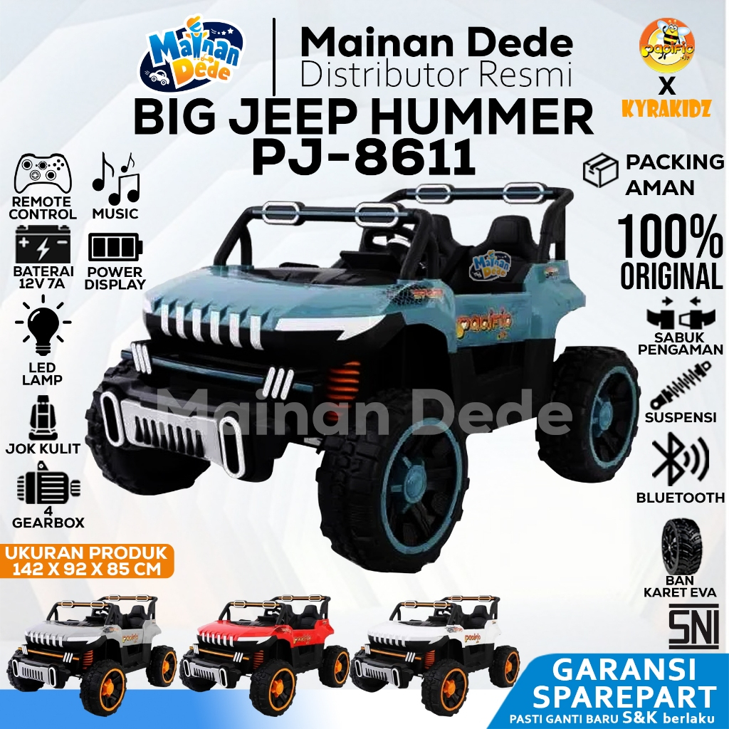 Jual Mainan Mobil Aki Anak Pasific kyrakidz jeep Hummer PJ-8611 PJ 8611 ...