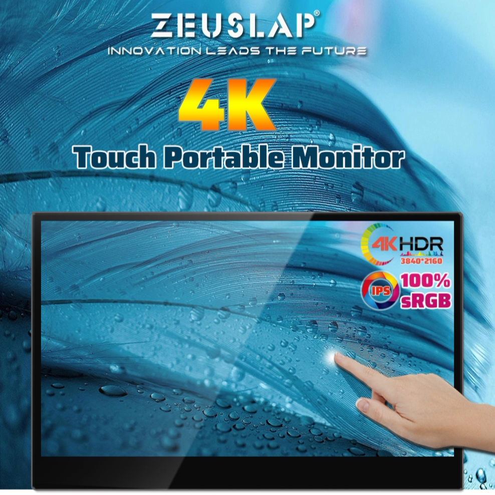 Jual ZEUSLAP portable monitor Gravity Sense Auto-Rotate 4K 15.6inch ...