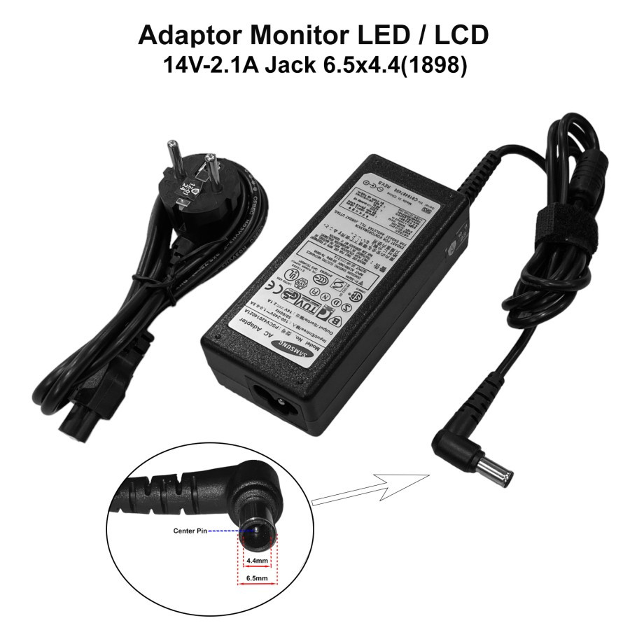 Jual Adaptor SAMSUNG LCD LED TV MONITOR Samsung 14V 2.1A (6.5 x 4.4 mm) | Shopee Indonesia