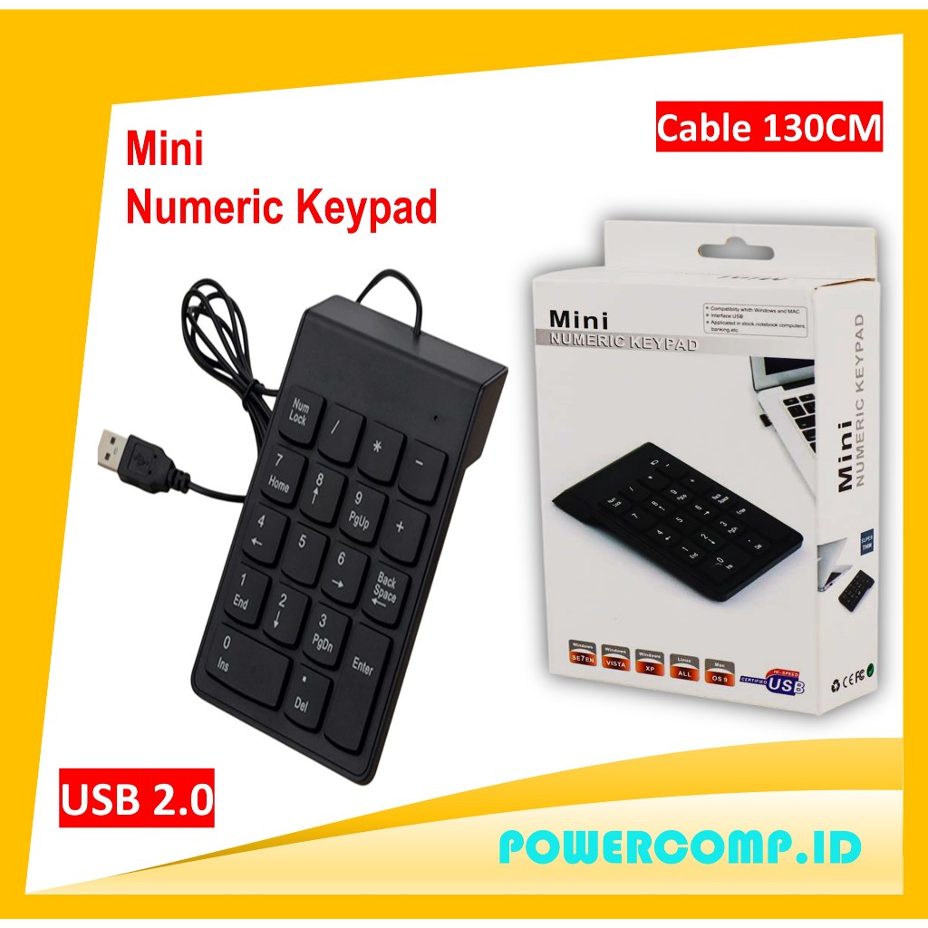 Jual Etmakit K24 USB Numeric Keypad Wire Numpad Digital 18 Key Mini ...