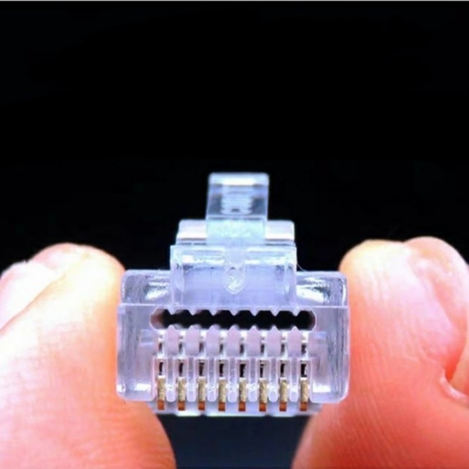 Jual Konektor RJ45 connector RJ 45 Easy Crimp Anti gagal CAT 5 CAT 6 ...
