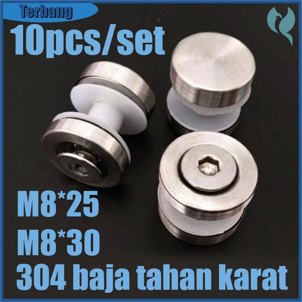 Jual 10pcs Baut Penjepit Kaca Tiang Railing Tangga Stainless 304 Kaca ...
