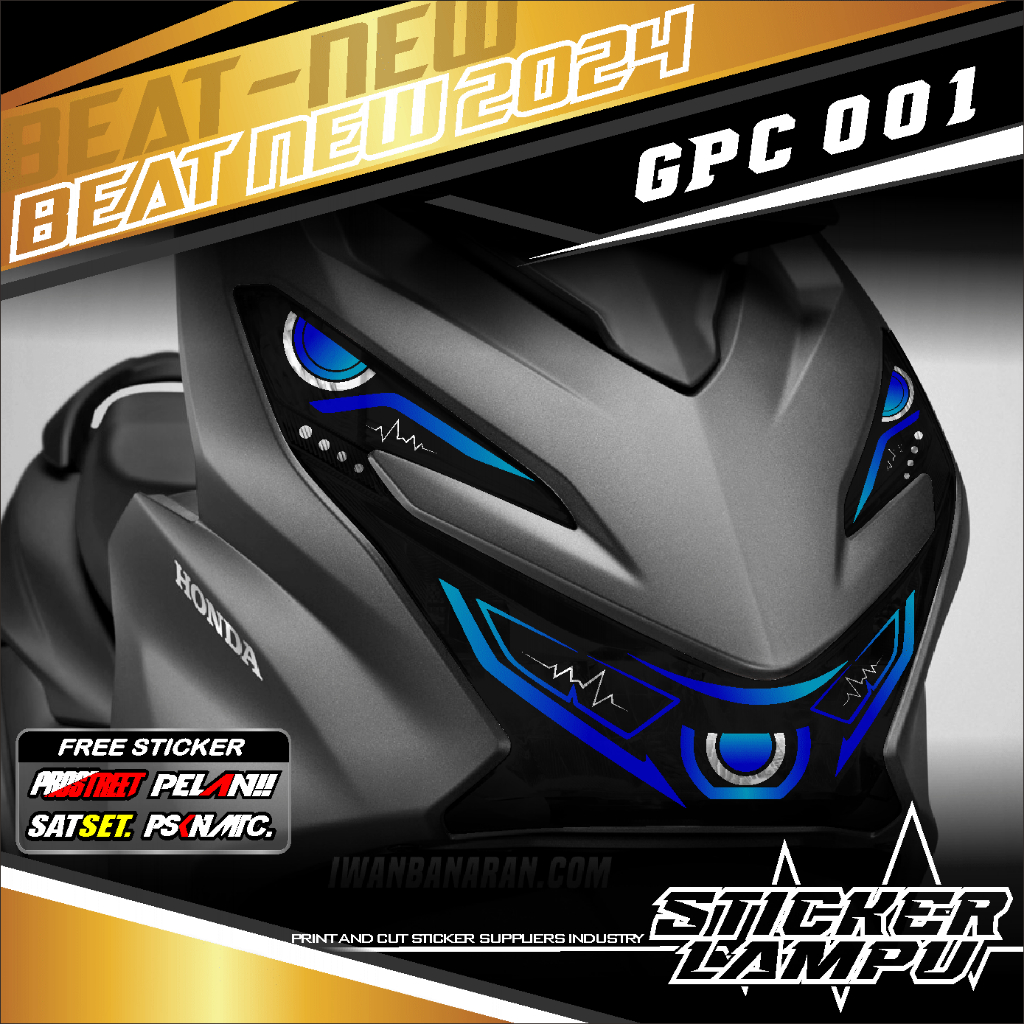 Jual STICKER HATLAM / STICKER LAMPU ALIS BEAT NEW 2024 VARIASI LAMPU ...