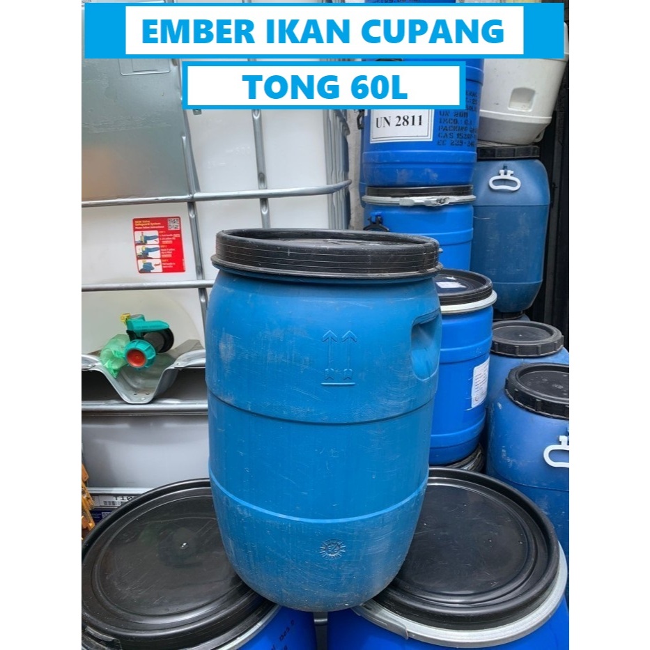 Jual WARNA RANDOM 60L Tempat Sampah Biru/ Tong Air Biru/ Tong Komposter ...