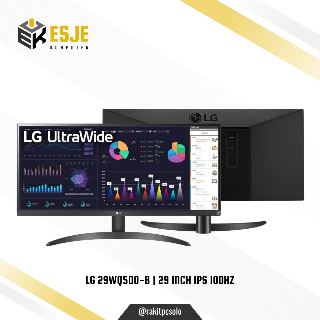 Jual Monitor LG 29WQ500-B IPS 29inch Ultrawide 100Hz 29WQ500 | Shopee ...