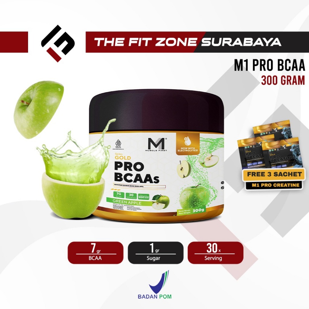 Jual MUSCLE FIRST Gold Pro Bcaa 300 Gram Supplementasi BCAA Powder ...