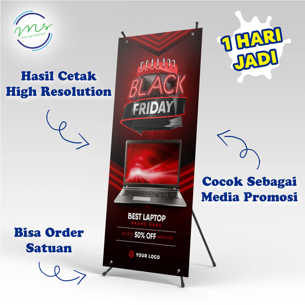 Jual X Banner / Tripod Stand Banner / Rangka Spanduk Standing Poster ...