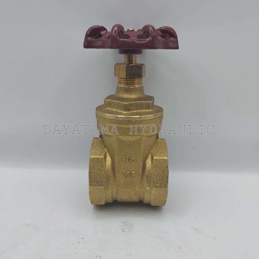 Jual GATE VALVE GALA BRASS KUNINGAN DRAT 1.1/2" INCH | Shopee Indonesia