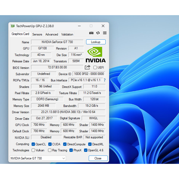 Jual VGA NVIDIA GeForce GT730 Magix Original DDR3 2GB Hemat Listrik ...