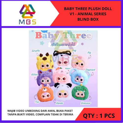 Jual ORIGINAL 100% BABY THREE ANIMAL PARTY V1 PLUSH DOLL SERIES BLIND ...