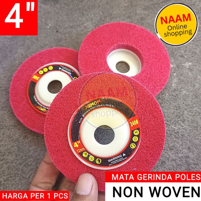 Jual NON WOVEN POLES 4 IN - MATA GERINDA BATU POLES NONWOVEN WHEEL 4 ...