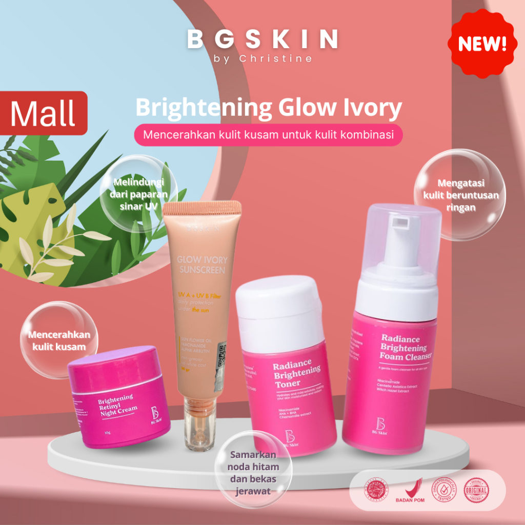 Jual [BG Skin] Paket Brightening Pink / Brightening Glow / Brightening ...
