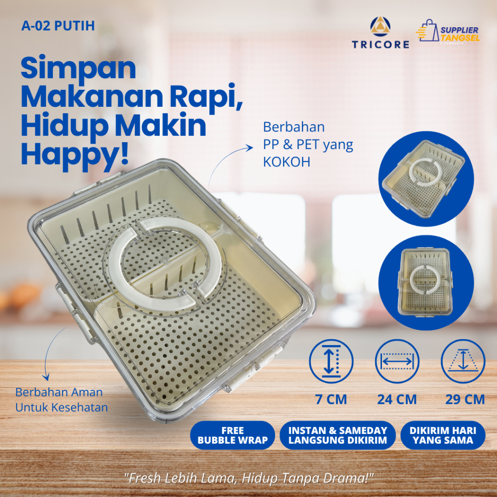 Jual Box penyimpanan makanan kotak sayur buah food container gaya korea ...