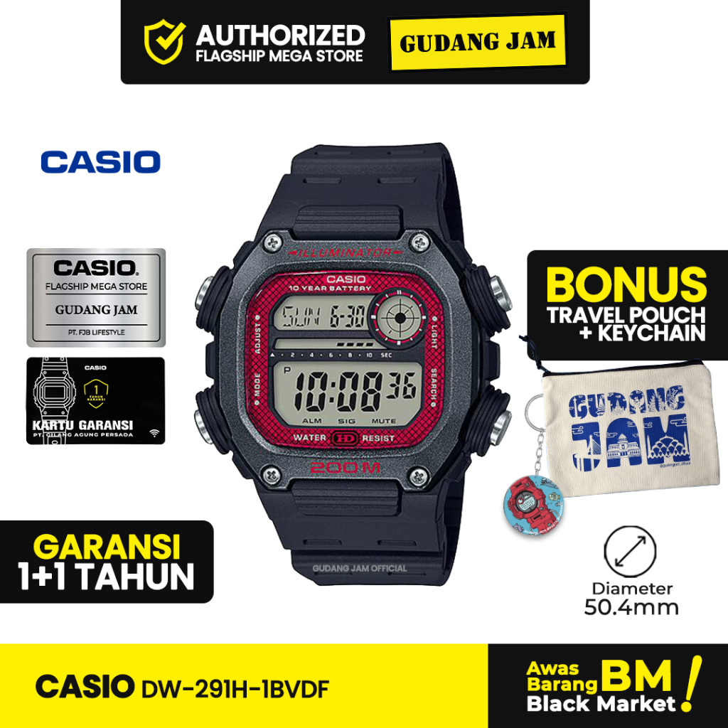 Jual Jam Tangan Casio DW-291H-1BVDF DW-291 DW-291 DW291H DW 291H SLF ...