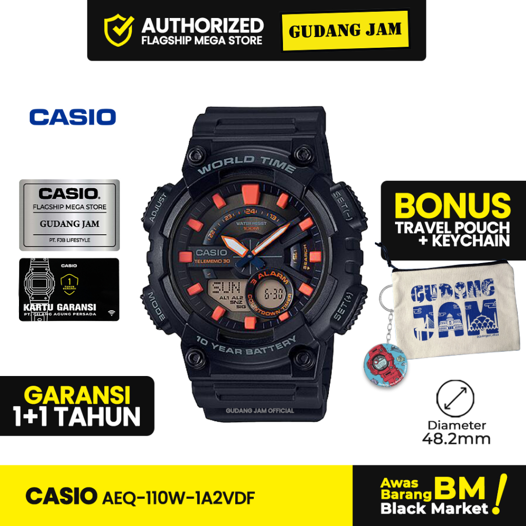 Jual Jam Tangan Casio AEQ-110W-1A2VDF AEQ-110W AEQ-110 AEQ110W AEQ 110W ...