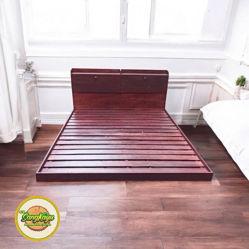 Jual Dipan kayu minimalis dipan kasur rangka tidur ukuran 200cm x 200cm ...