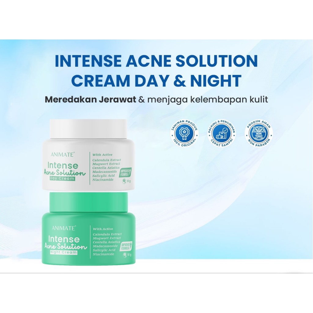 Jual Animate Intense Acne Day I Night Cream 10gr | Shopee Indonesia