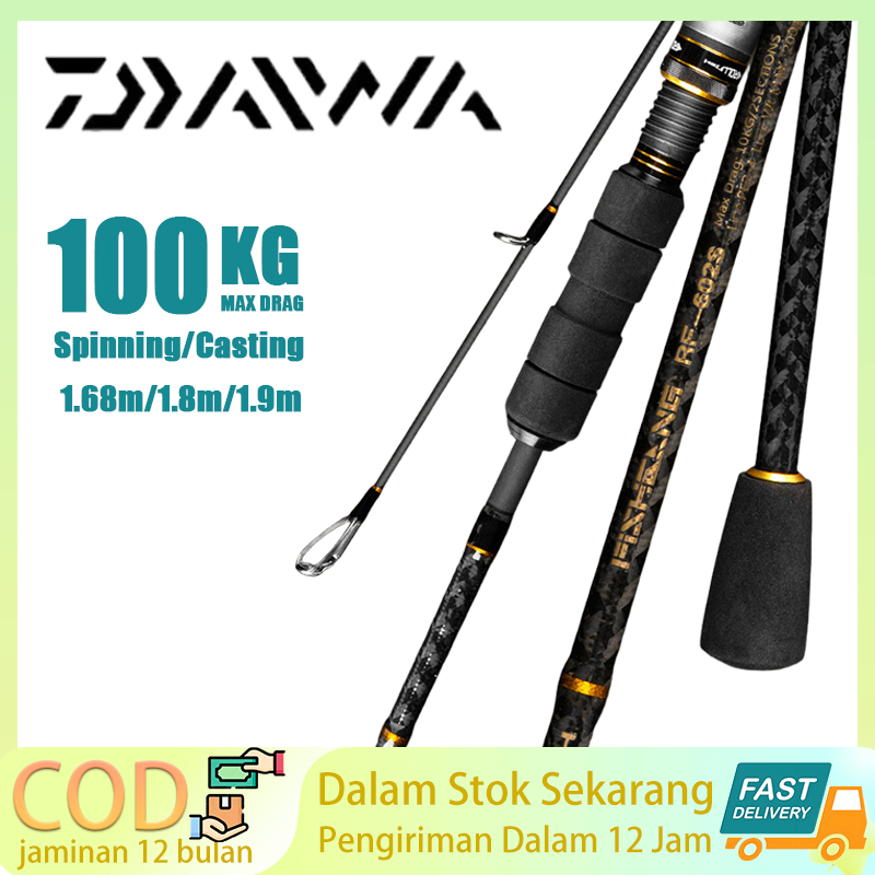 Jual Daiwa Pancing laut 1.68-1.98M Joran Pancing Fishing Rod Suitable ...