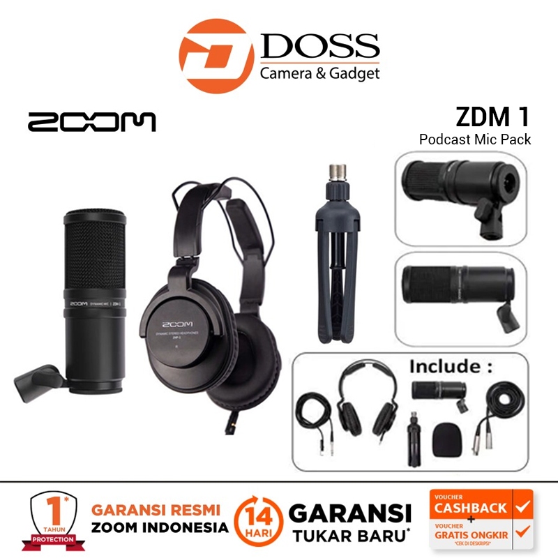 Jual Zoom ZDM-1 Podcast Mic Pack - Zoom ZDM-1 | Shopee Indonesia
