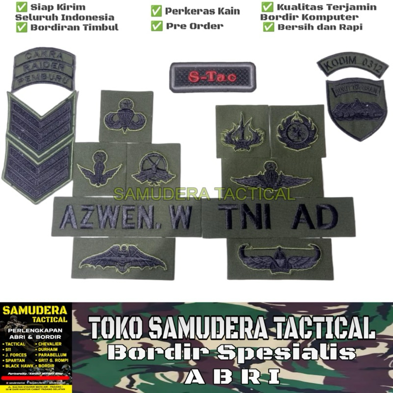 Jual PROMO 2025 FULL 1 SET ATRIBUT PAPAN NAMA TIMBUL PDL TNI MIKA/PERKERAS | Shopee Indonesia