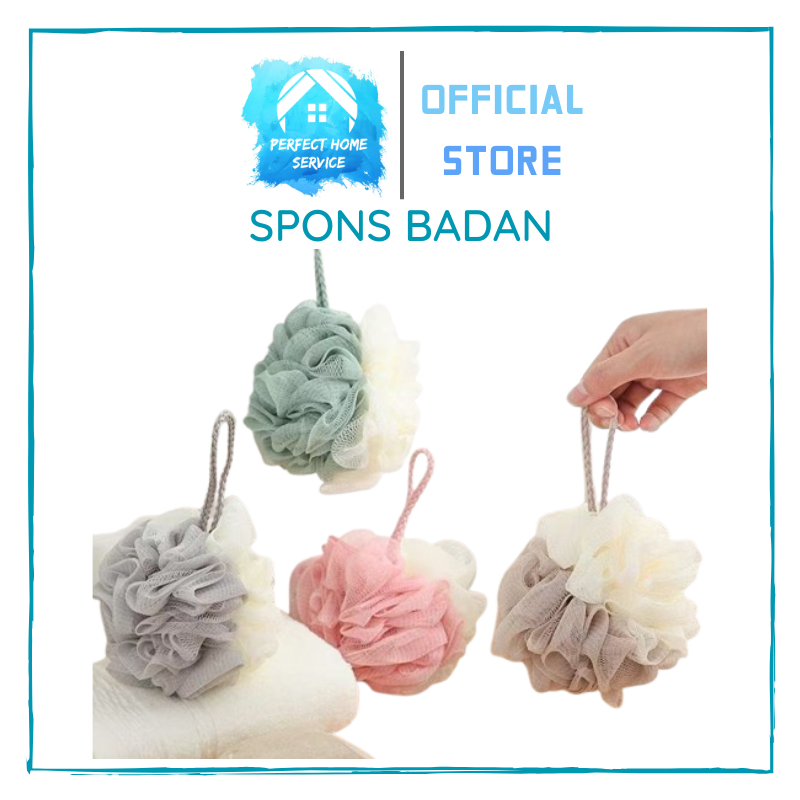 Jual BOLA MANDI SPONS BADAN 30GR BATH SPONGE ISI 2 WARNA [PERFECTHOME ...