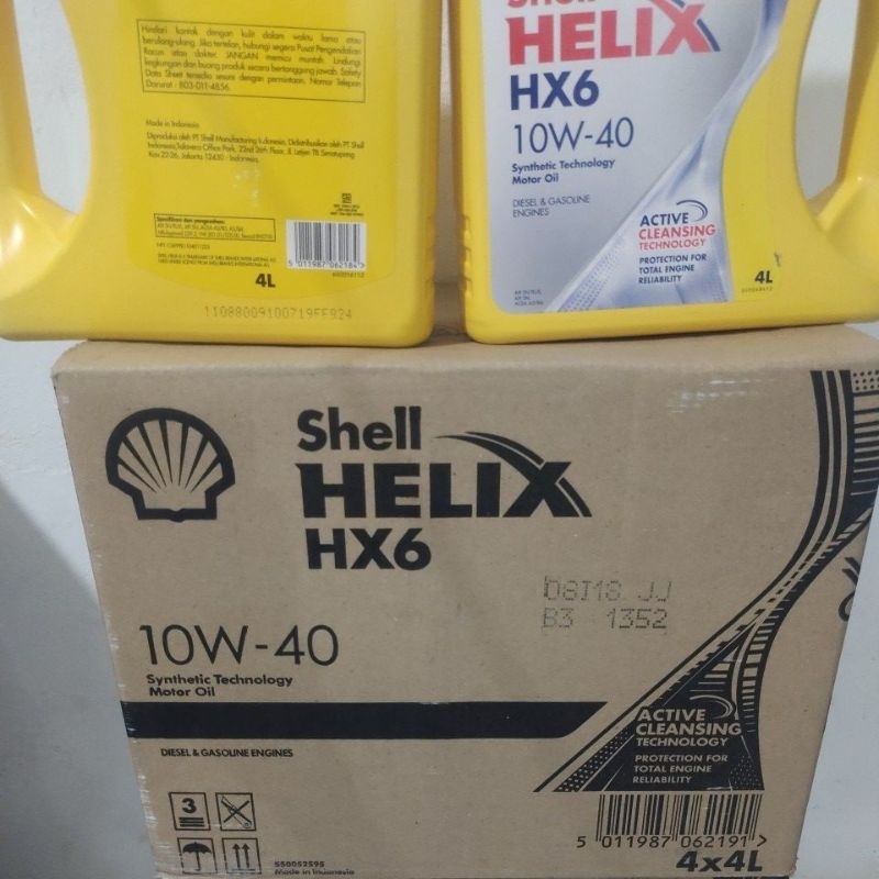 Jual HARGA GROSIR OLI SHELL HELIX HX6 4L 1 DUS ISI 4GALON | Shopee ...