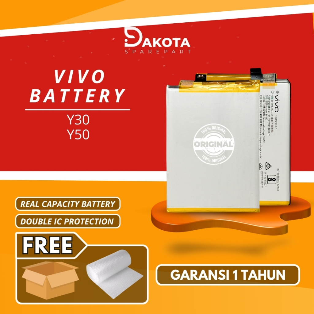 Jual [ORIGINAL] BATERAI / BATTERY / BATRE FOR VIVO Y30 / Y50 / B-M3 ORI ...