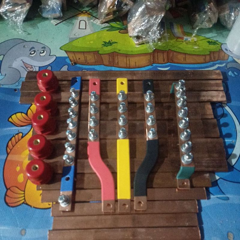 Jual Busbar RST +Netral + Grounding Uk 15×3 panjang@20cm | Shopee Indonesia