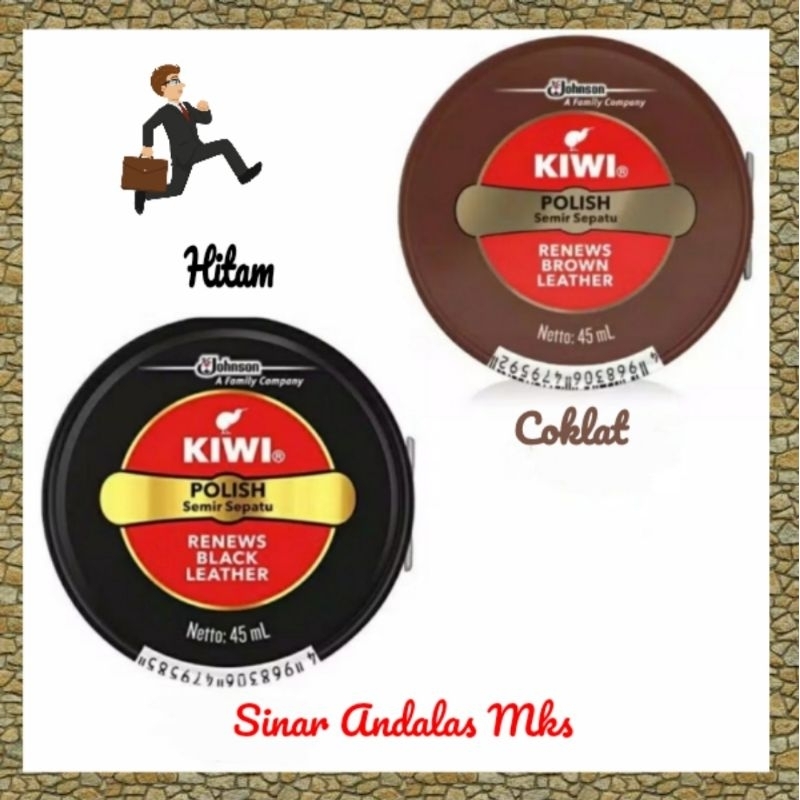 Jual Kiwi Polish Semir Sepatu Kaleng 45ml Hitam/ Coklat | Shopee Indonesia