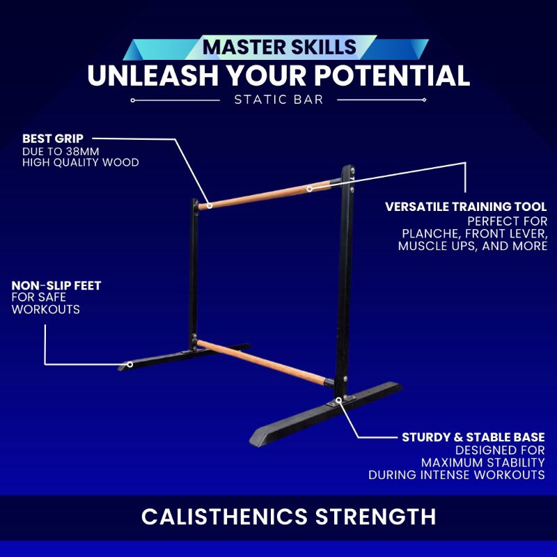 Jual Static Bar Calisthenic Portable | Calisthenic Parallel Bar Front ...