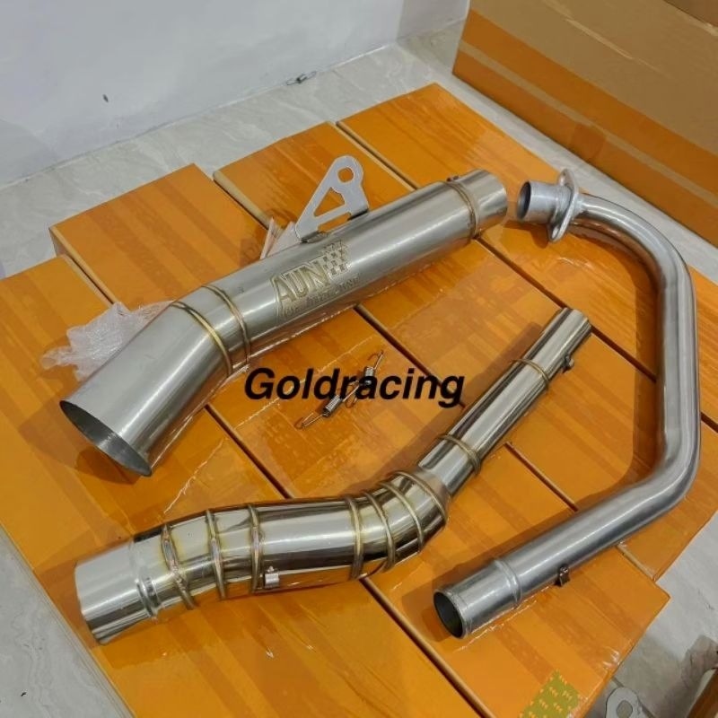Jual Stainless AUN 51mm Open pipe Tmx 125 155 Raider 150 fi carb Snper ...