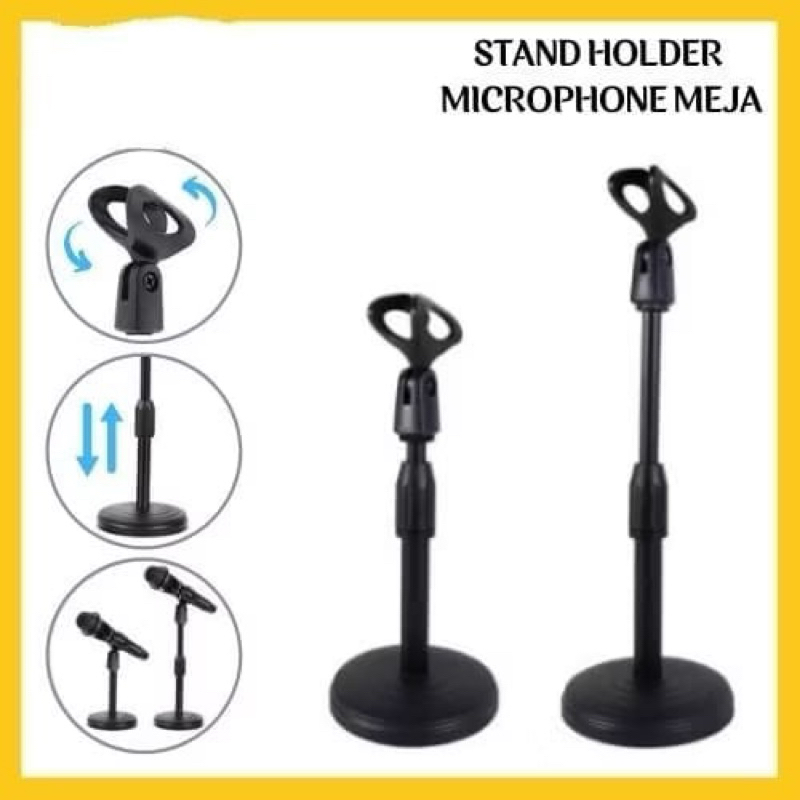 Jual Stand Microphone Meja HD 26 Stand Mic Holder Adjustable Podium Video Terbaru | Shopee Indonesia