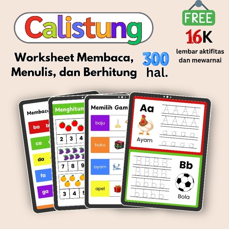 Jual Worksheet Calistung FunLearn Pack - Persiapan Sekolah Anak ...