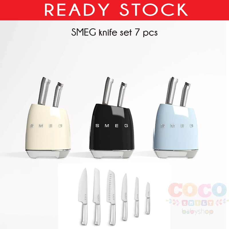 Jual SMEG Knife Set Seven-piece Stainless Steel Celebrity Style Ready ...