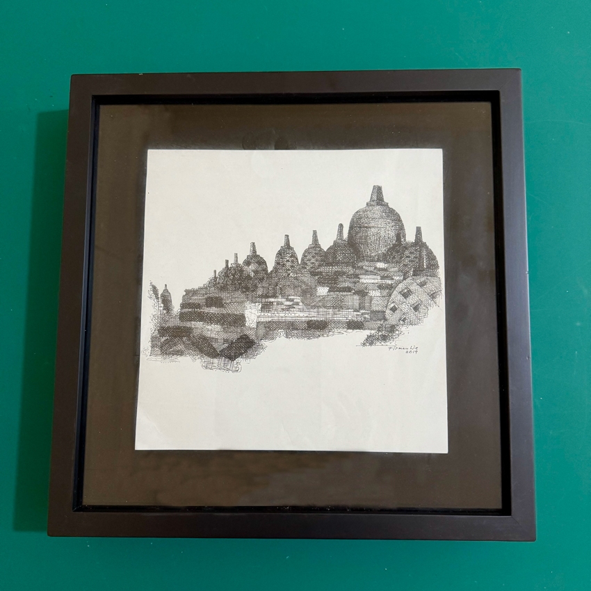 Jual Hiasan Dinding Lukisan Tangan "Candi Borobudur #11" | Shopee Indonesia