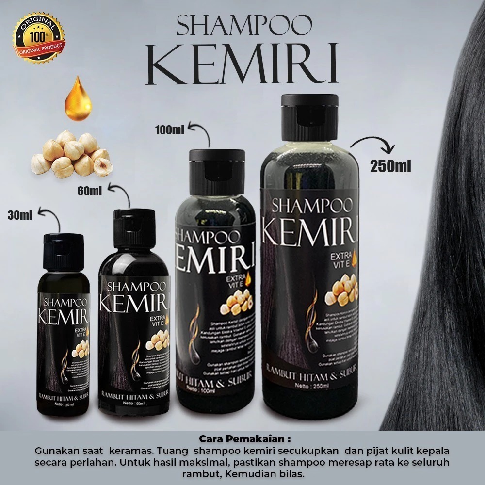 Jual Shampoo Kemiri Hitam /Shampoo Pemanjang Rambut 30 ML | Shopee ...