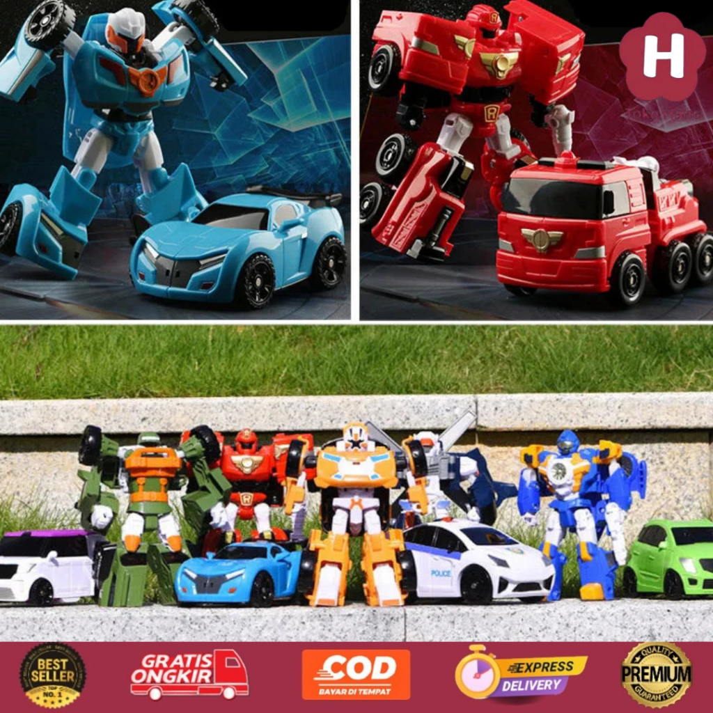 Jual HTH Mainan Anak Cowok Laki Laki Robot Mini Tobot Deformation Guard ...
