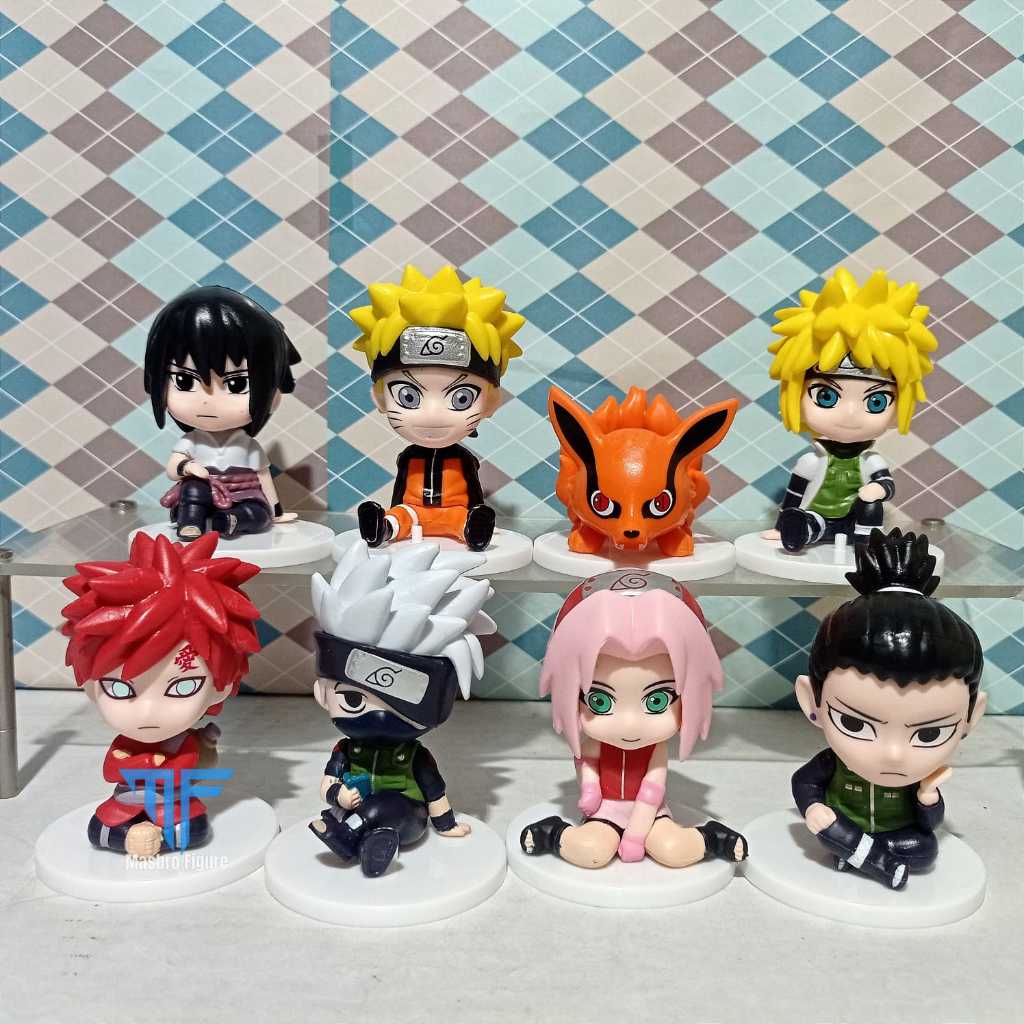 Jual Mini Figure Naruto Biju Minato Gaara Sasuke Sakura Set isi 8 pcs ...