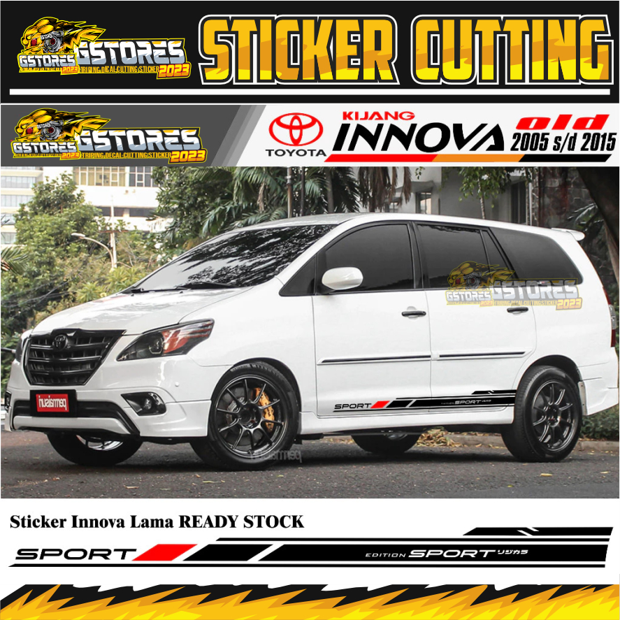 Jual STICKER TOYOTA innova lama Sticker VARIASI innova old SIMPLE ...