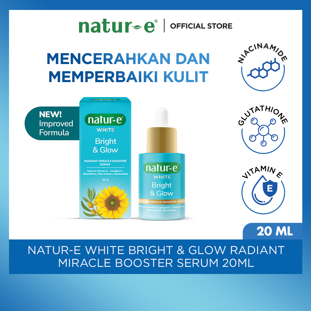 Jual Natur-E White Bright&Glow Radiant Miracle Booster Serum 20ml | Shopee Indonesia